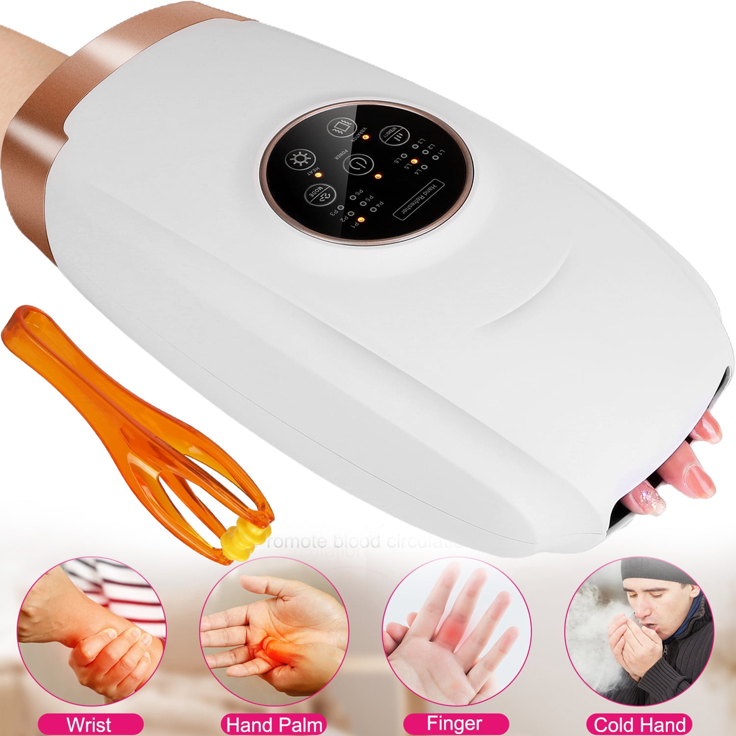 Electric Hand Massager Imountek Cordless Hand Massager With Heat And Compression 6 Levels