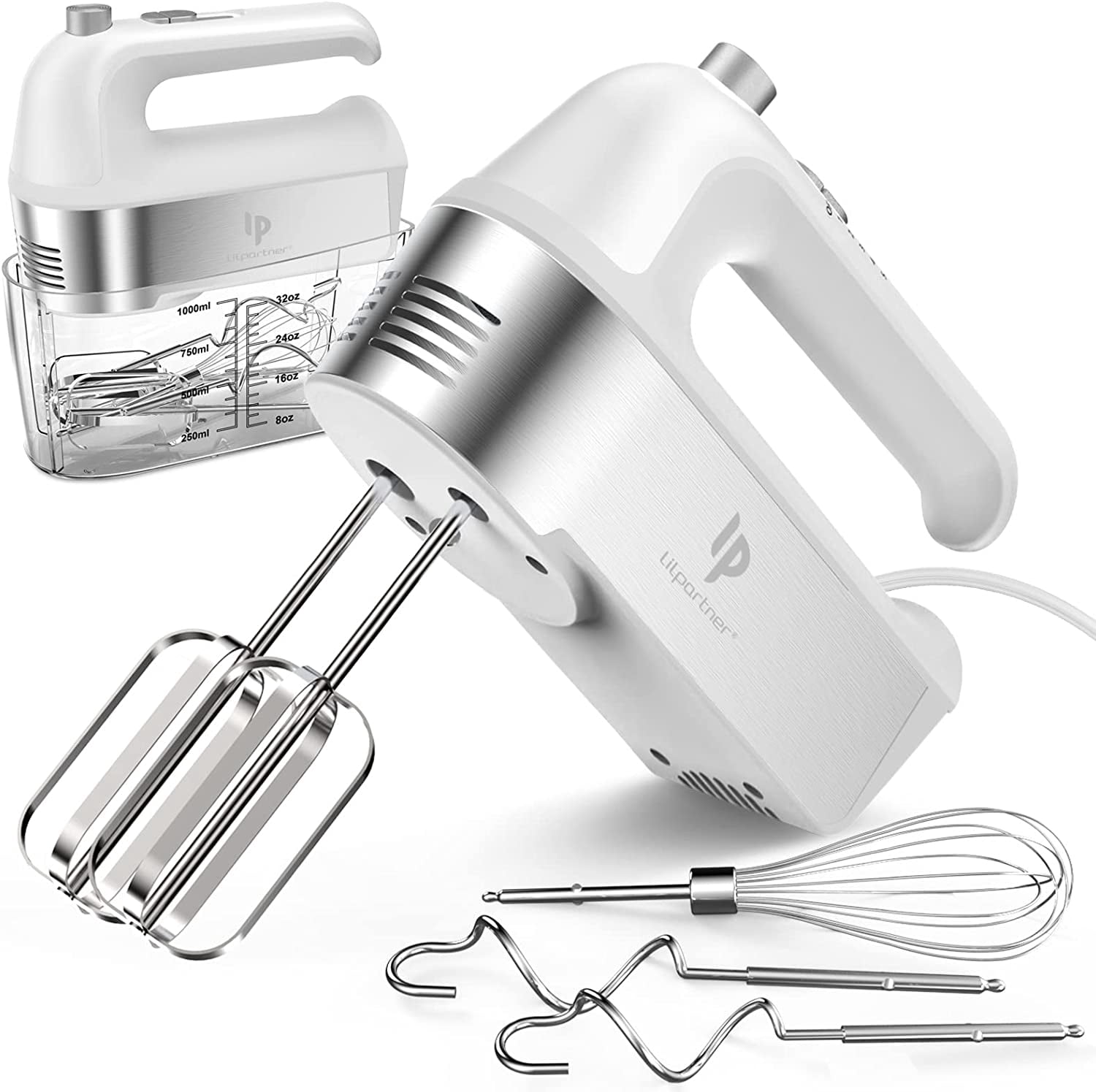 Electric Hand Mixer 450W with Turbo Boost, 5 Speed Settings, Self ...