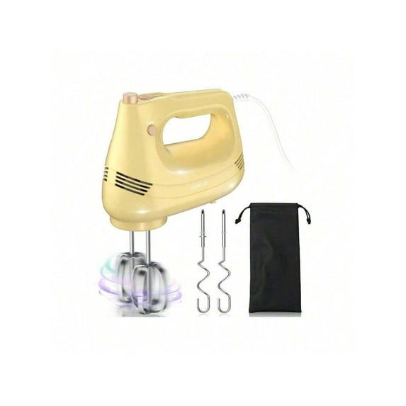 Electric Hand Mixer With Stainless Steel Whisk, Dough Hook Attachment ...