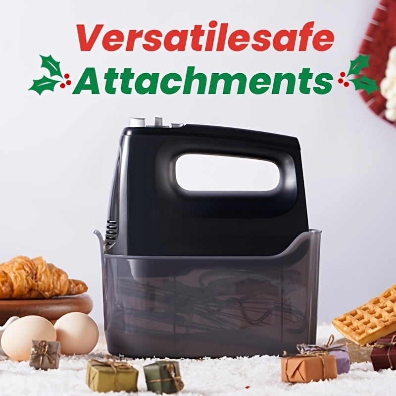 Electric Hand Mixer with 250W Motor and 6 Speeds, 5 Attachments ...