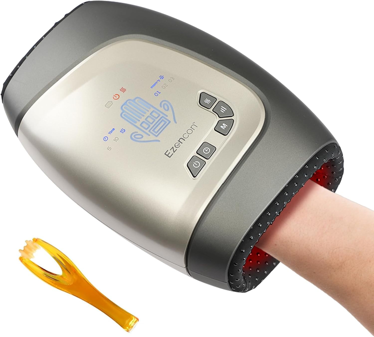 Electric Hand Therapy Massager Y18g Finger Opening Design For Ultimate Relief Rechargeable
