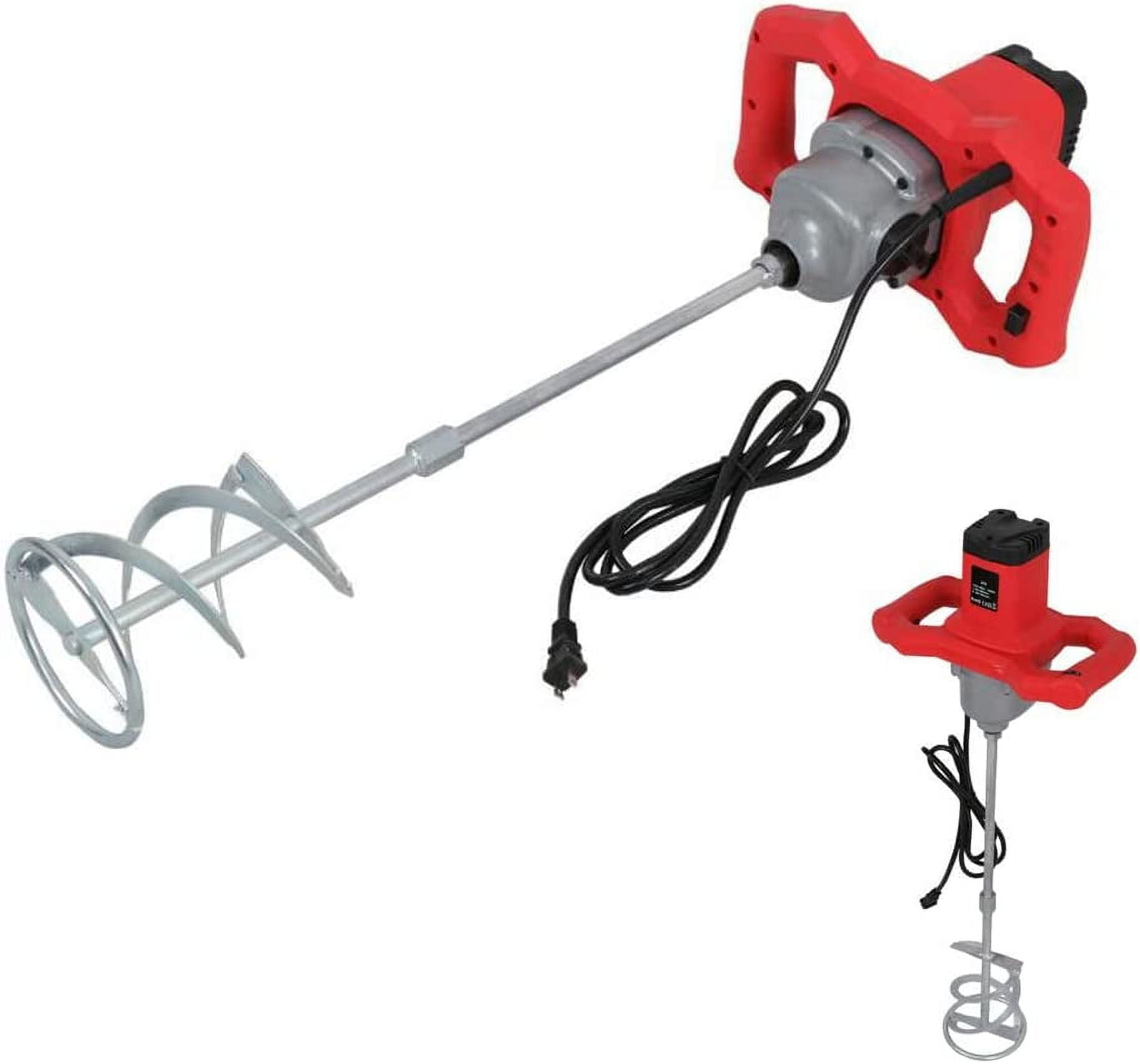 Electric Handheld Cement Mixer，2100W Portable Mortar Mixers with 6 ...