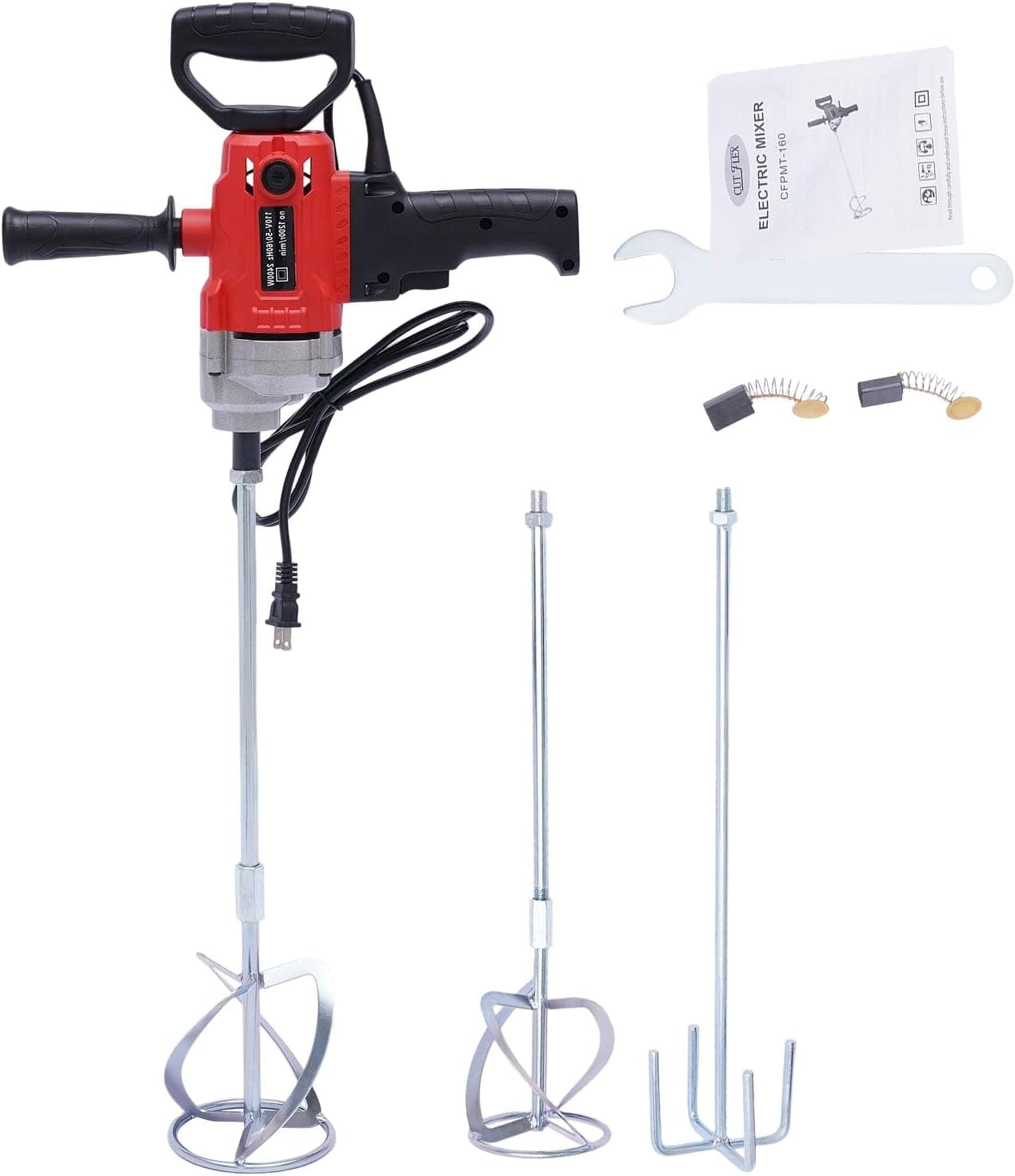 Electric Handheld Cement Mixer,24000W Concrete Paint Mixer Drill Set ...