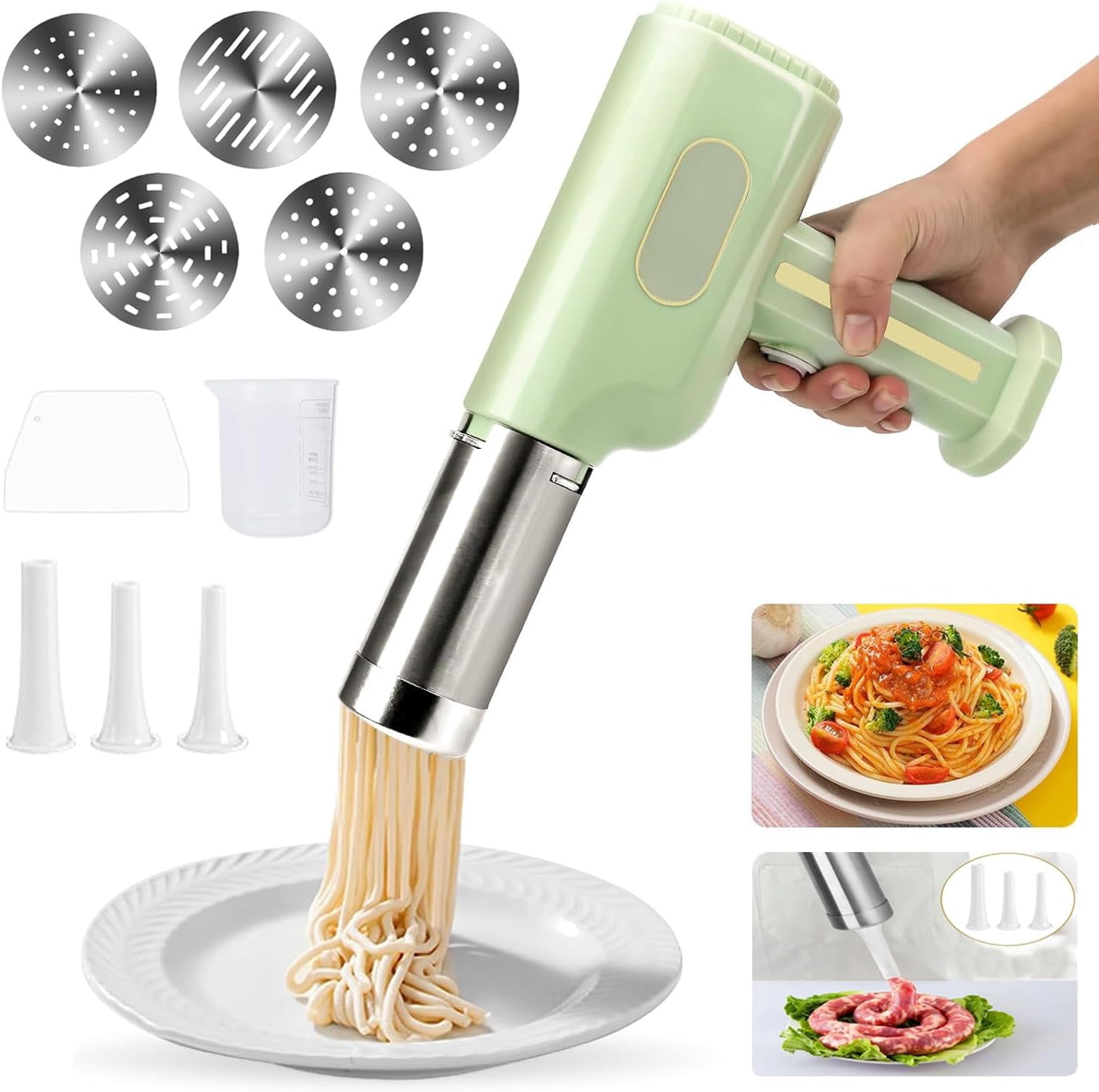 Electric Handheld Pasta Machine, Noodle Maker, Sausage Stuffer ...