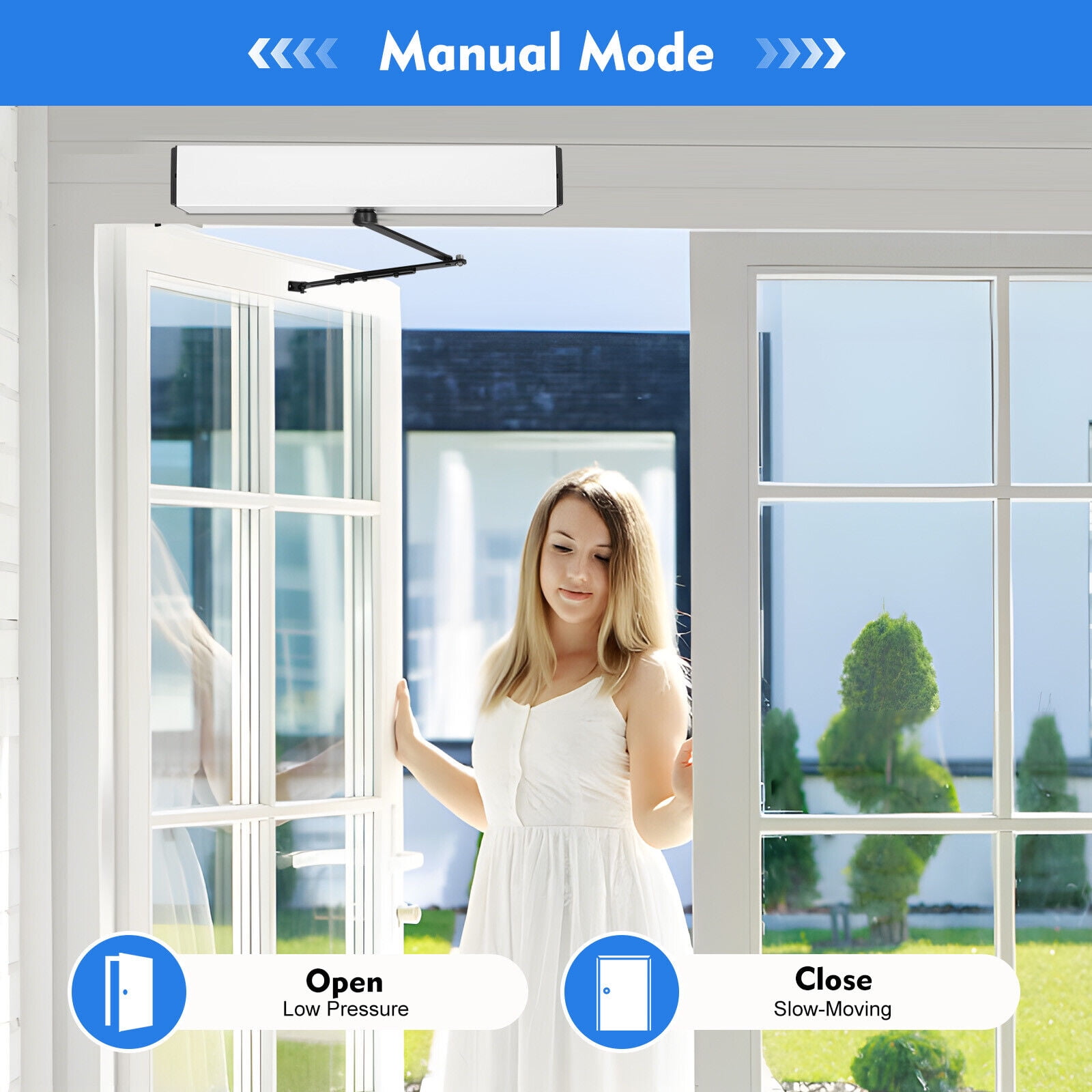 Electric Handicap Swing Gate Automatic Door Opener w/ Remote & Push ...