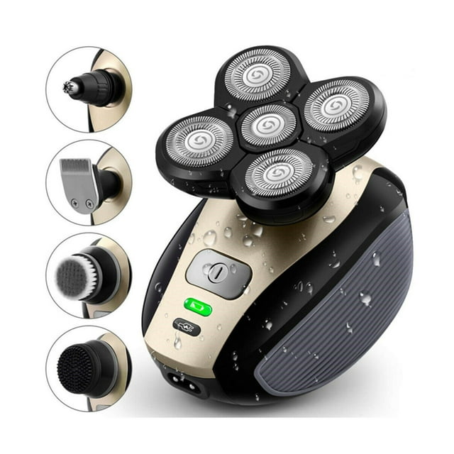 Electric Head Hair Shaver, Rotary Rechargeable Wet/Dry Skull & Bald ...