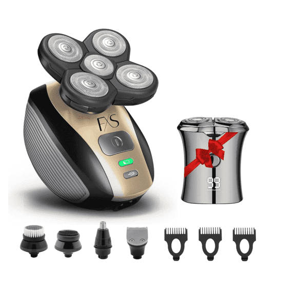 OTY Flex Shape Head Shaver for Men, 5-in-1 Grooming Kit + FREE Mini ...