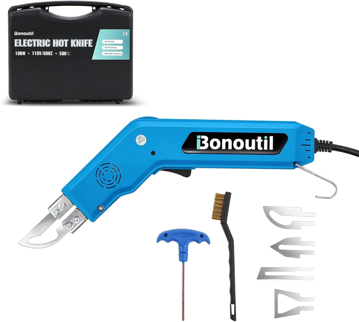 Electric Heat Knife with 4 Blades for Foam Cutting, Cloth, Canvas ...