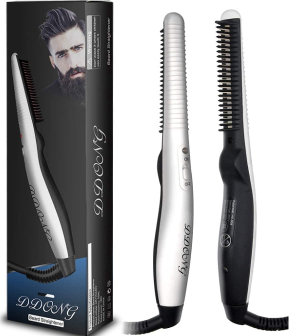 Electric Heated Beard Straightener & Styler Comb | Portable Men's ...