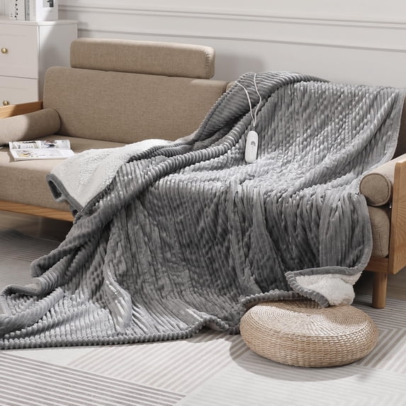 Electric Heated Blanket - 62"x84" Fast Heating Blankets Throw With 5 ...