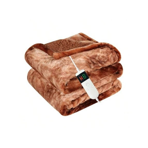 Electric Heated Blanket Faux Fur Heating Blanket 10 Heating Settings, 1 ...