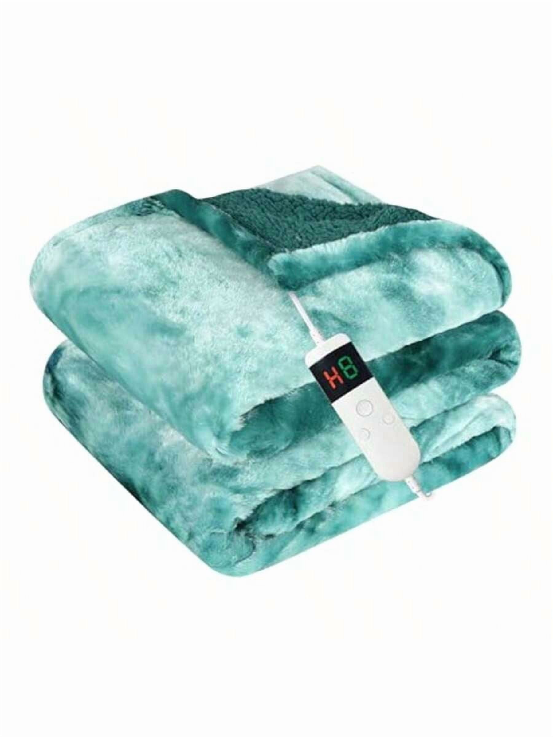 Electric Heated Blanket Faux Fur Heating Blanket 10 Heating Settings, 1 ...