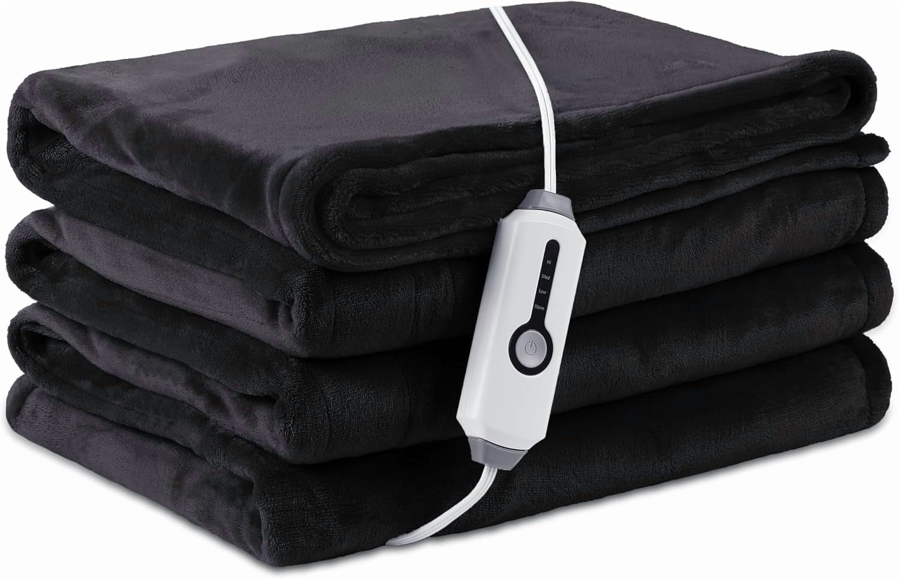 Electric Heated Blanket Full Size 72×84, Breathable & Luxurious Flannel ...