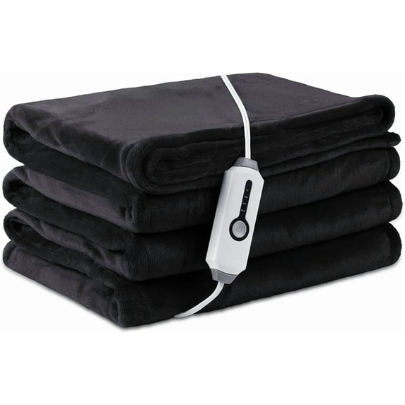 Electric Heated Blanket Full Size 72×84, Breathable & Luxurious Flannel ...