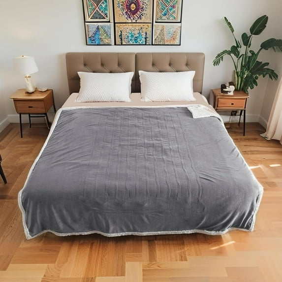Electric Heated Blanket Full Size 72"x84", Soft Flannel with Overheat ...