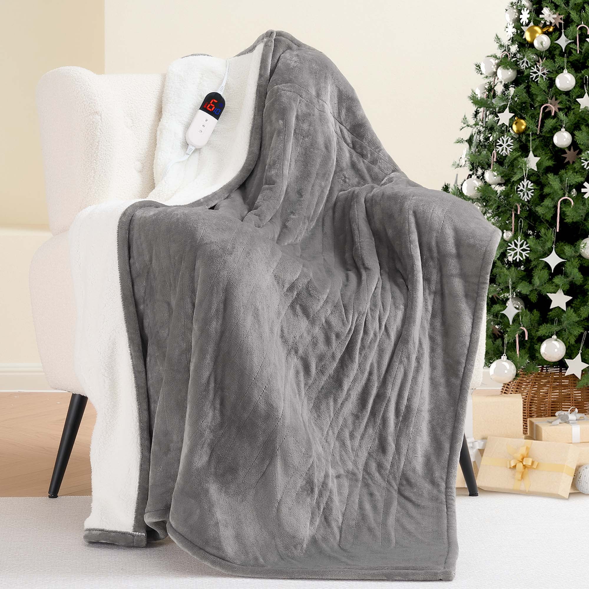 Electric Heated Blanket Throw 50" x 60", Fast Heating, Heated Blanket ...