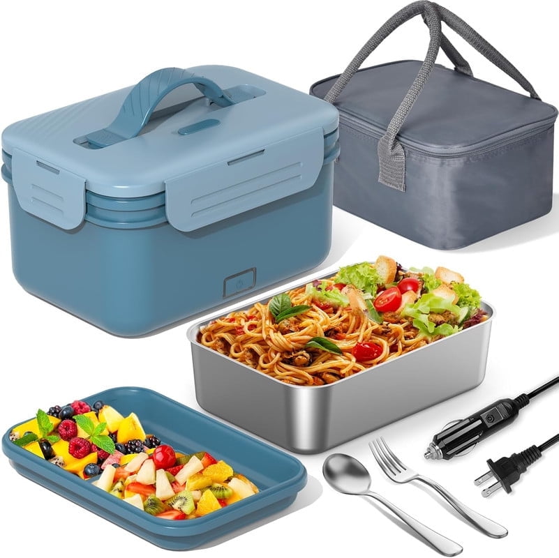 Electric Heated Lunch Box for Car, Truck, Home - 1.8L 100W Portable ...
