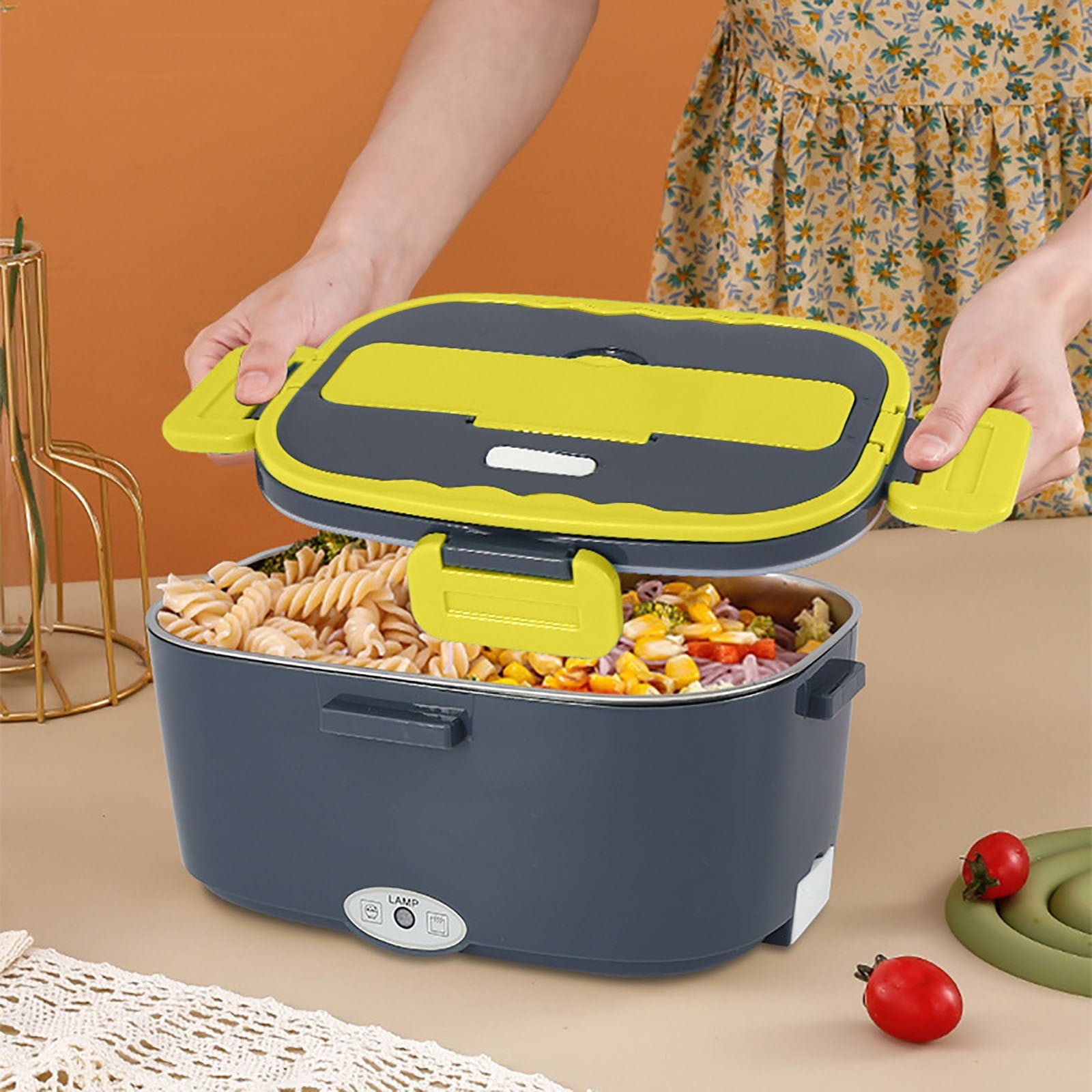 Electric Heated Lunch Boxes Adults: 80W Electric Lunch Box Food Heated ...