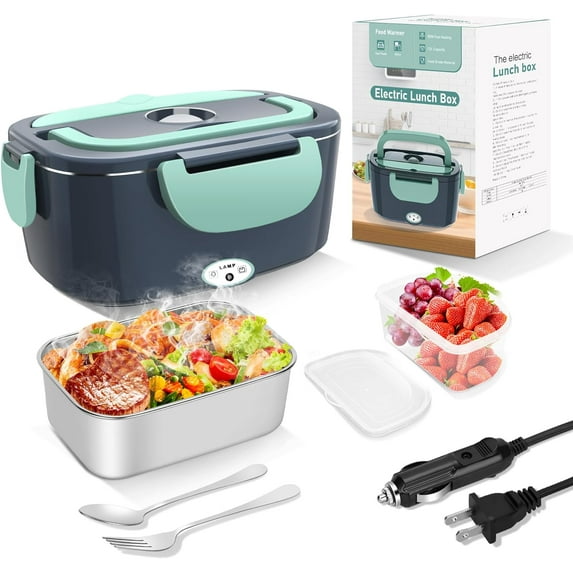Electric Heated Lunch Boxes Adults: 80W Electric Lunch Box Food Heated ...