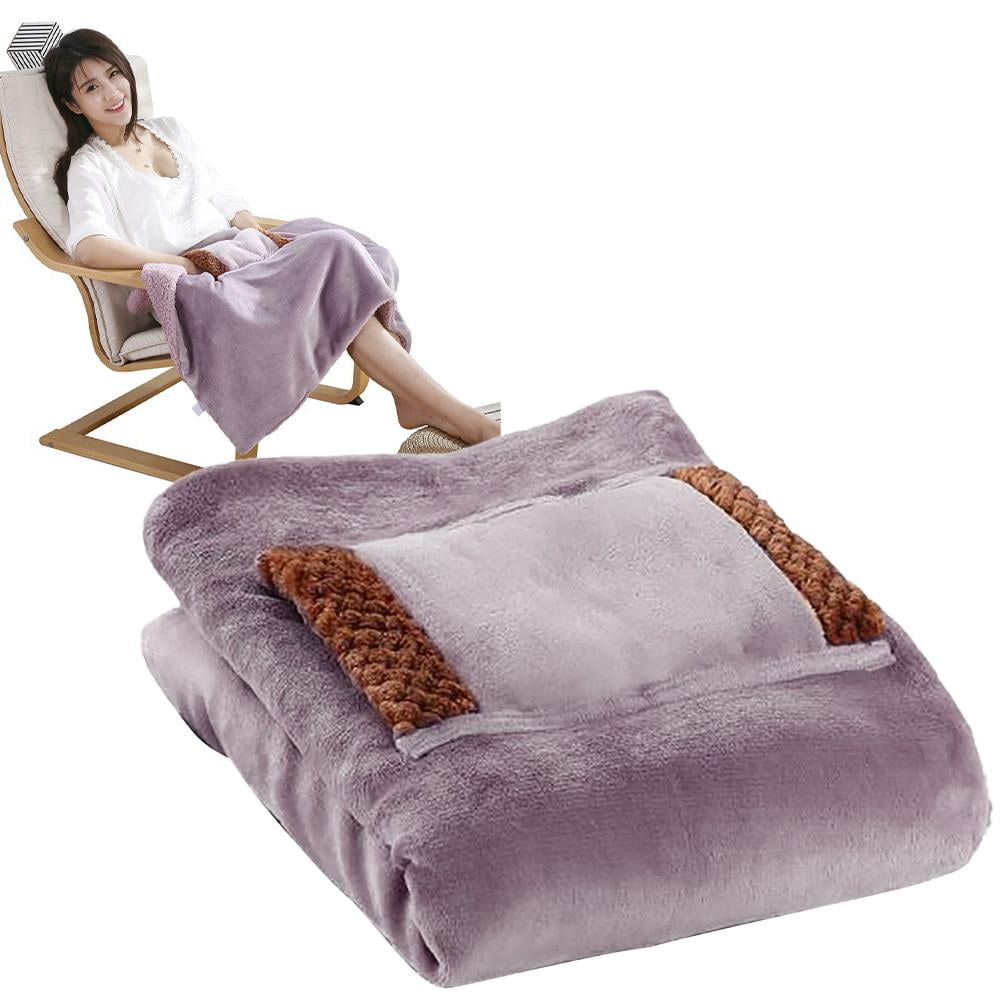 Electric Heated Throw Blanket, USB Rechargeable Soft Flannel ...