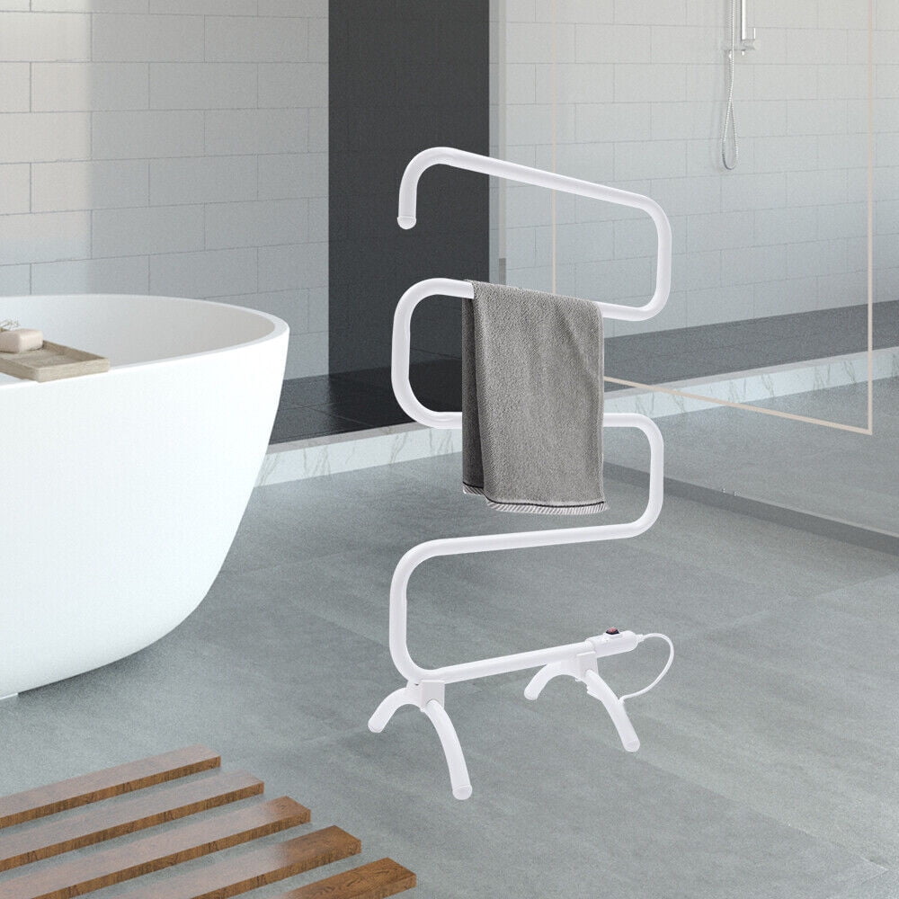 Electric Heated Towel Rack Warmer S Type Carbon Steel Bars Drying Rack ...