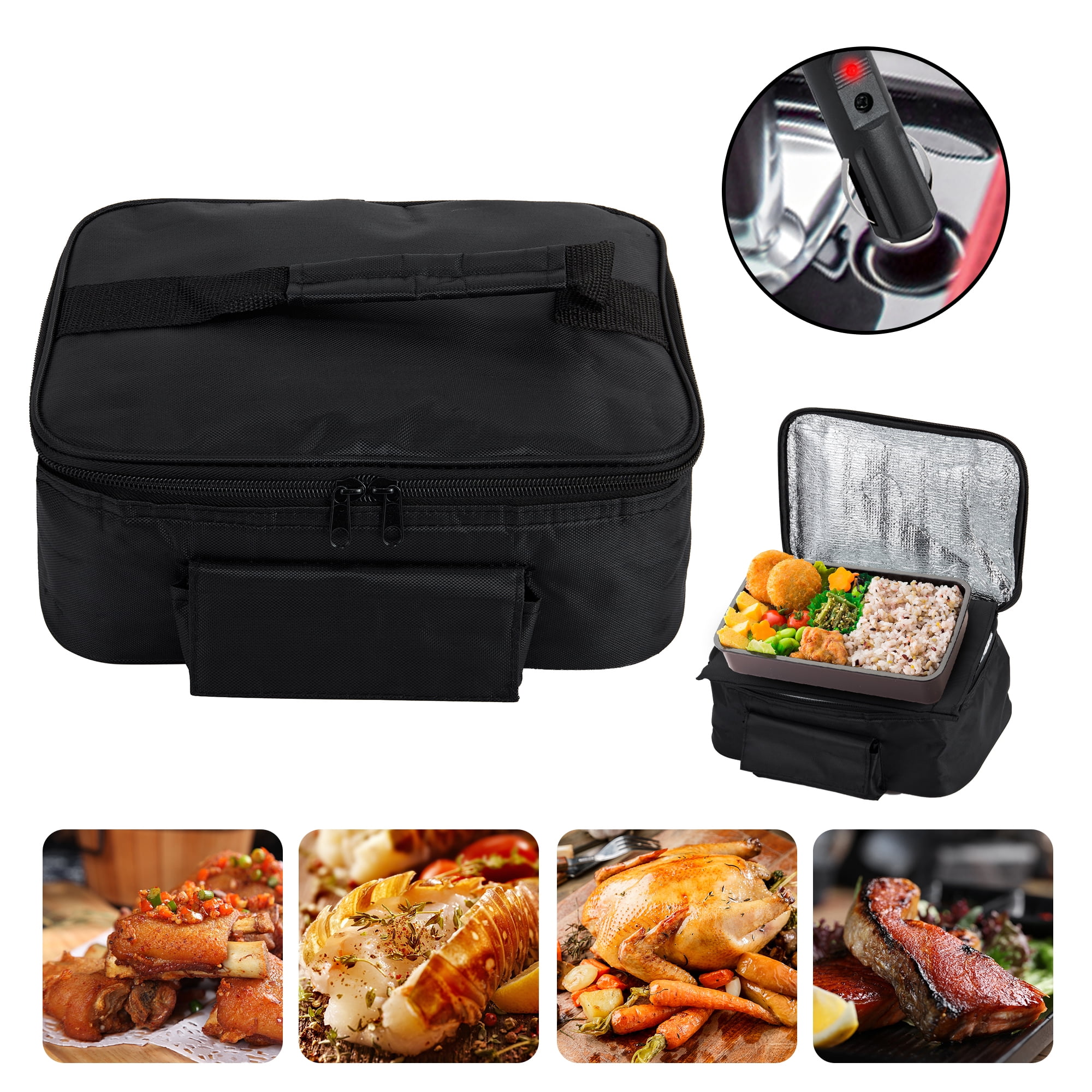 Electric Heating Bag 12V Car Plug Food Container Heating Bag Portable ...