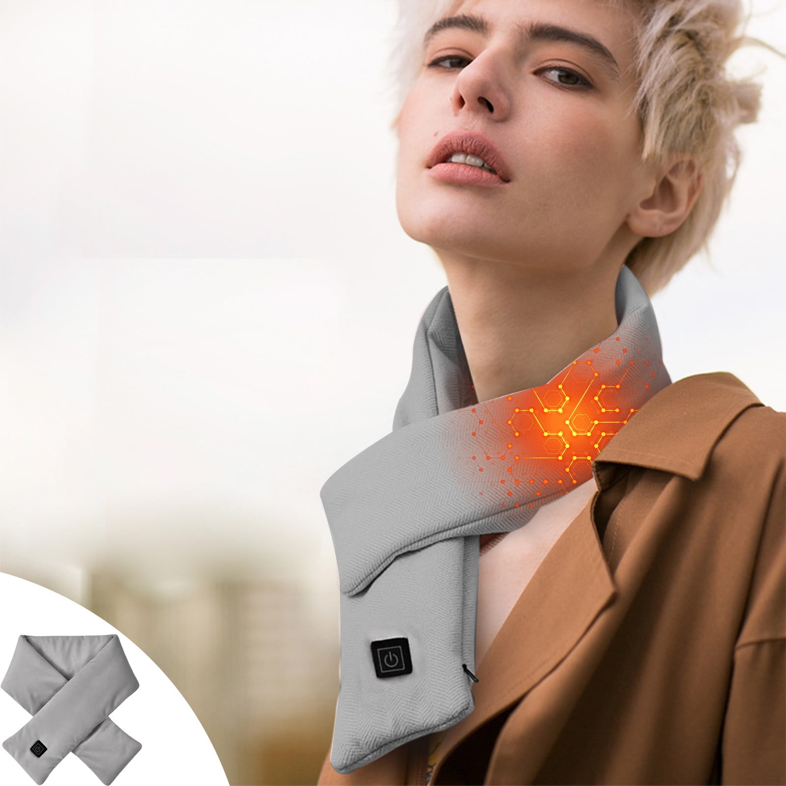 Savings Electric Heating Scarf for Women and Men,Neck Heated Scarf with ...