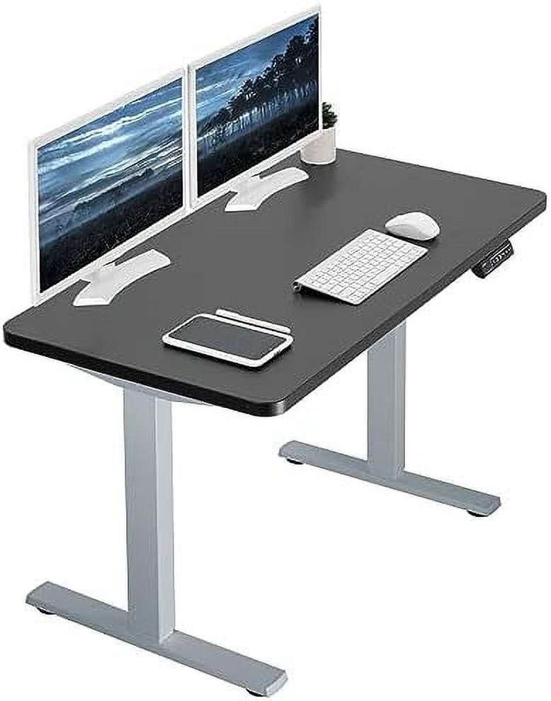 Electric Height Adjustable 60 x 24 inch Memory Stand Up Desk White ...
