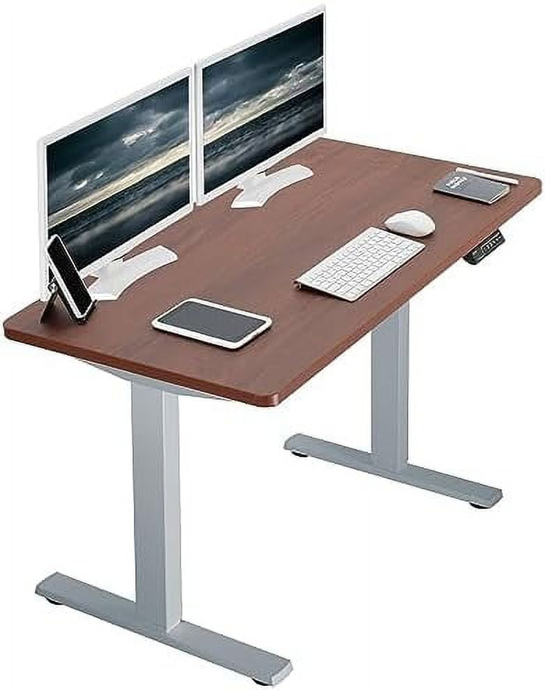Electric Height Adjustable 60 x 24 inch Memory Stand Up Desk White ...
