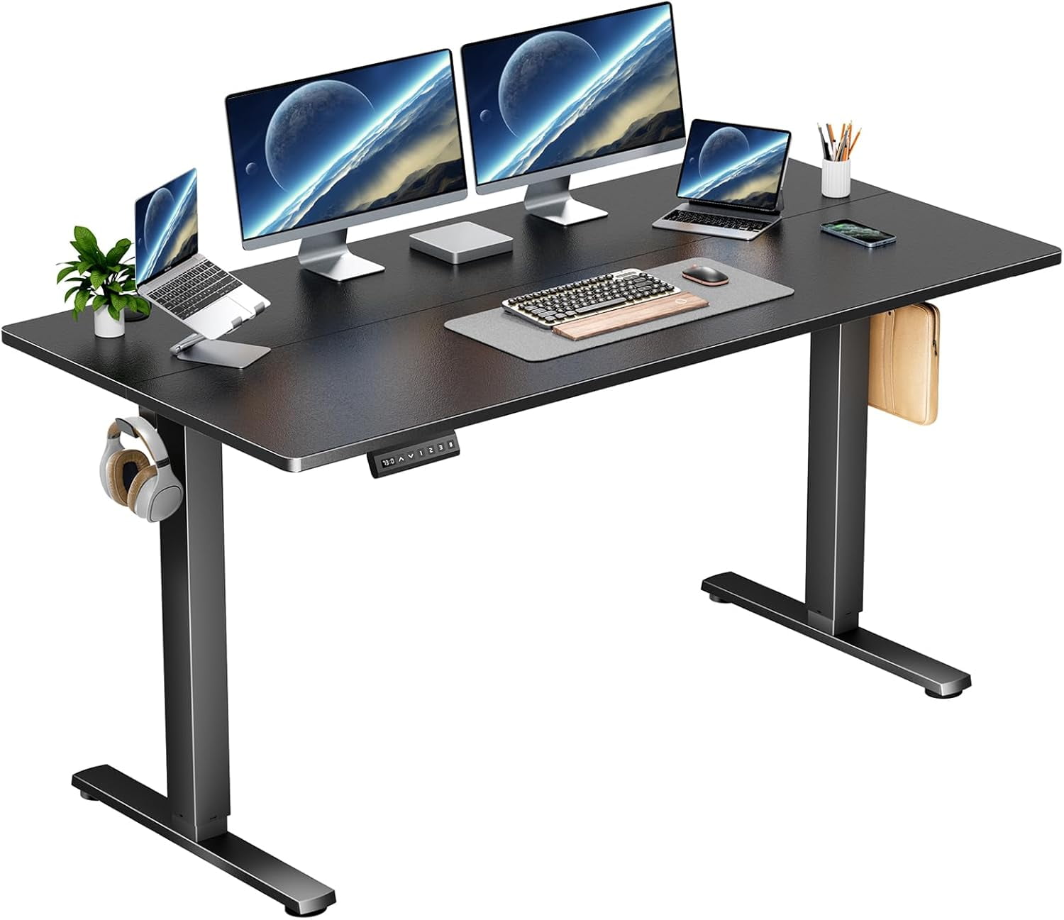 Electric Height Adjustable Standing Desk, 40x24 Inches, Ergonomic Sit ...