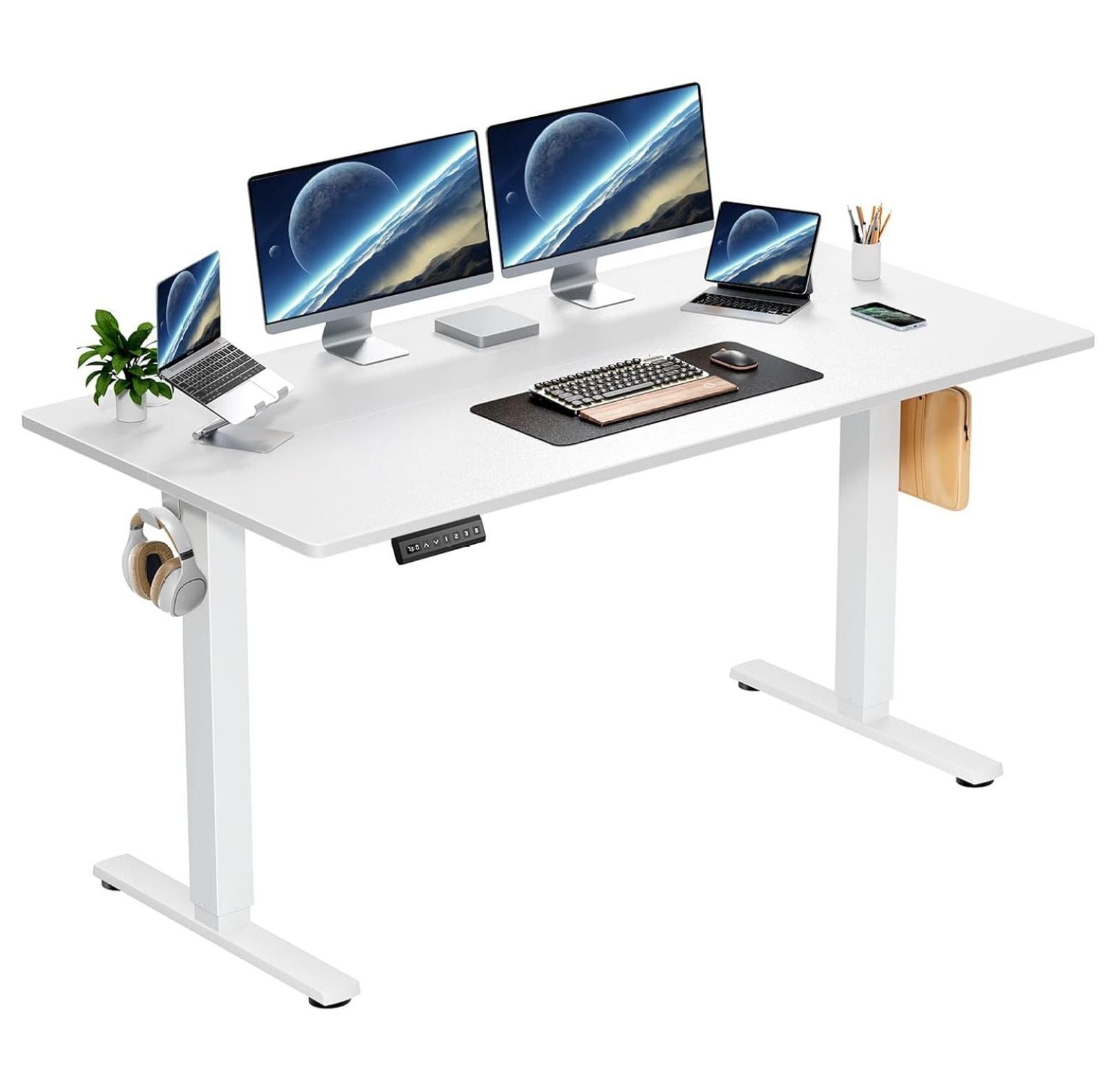 Electric Height Adjustable Standing Desk, 48x24 Inches, Ergonomic Sit ...