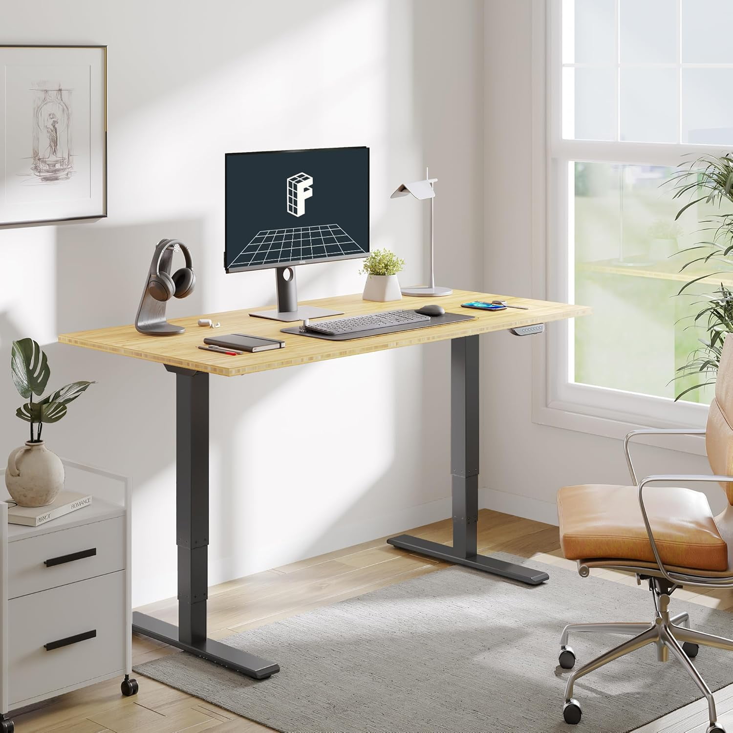 Electric Height Adjustable Standing Desk with Dual Motors - 72x30 Inch ...