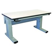 Ergo-Line Workstation, Black Epoxy Resin, Light Gray Frame - 60 x 30 x ...