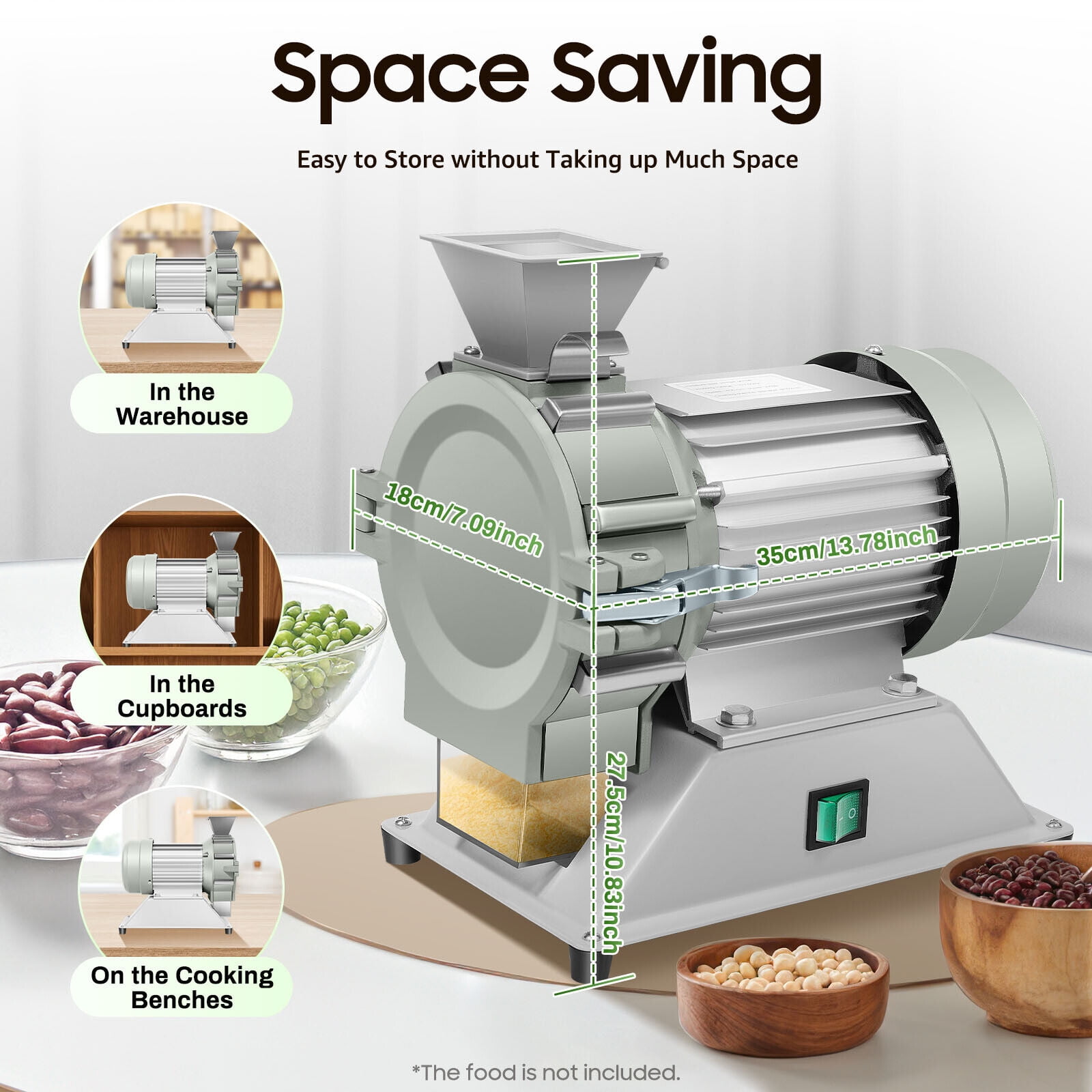 Electric Herb Grain Grinder Cereal Mill Flour Machine Wheat Crusher ...