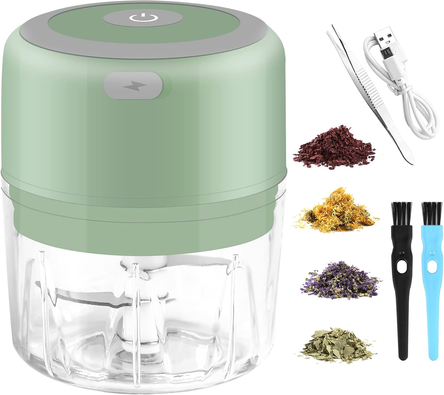 Electric Herb Grinder, 3.5 Inch Large Grinders for Grinding Dry Fresh ...