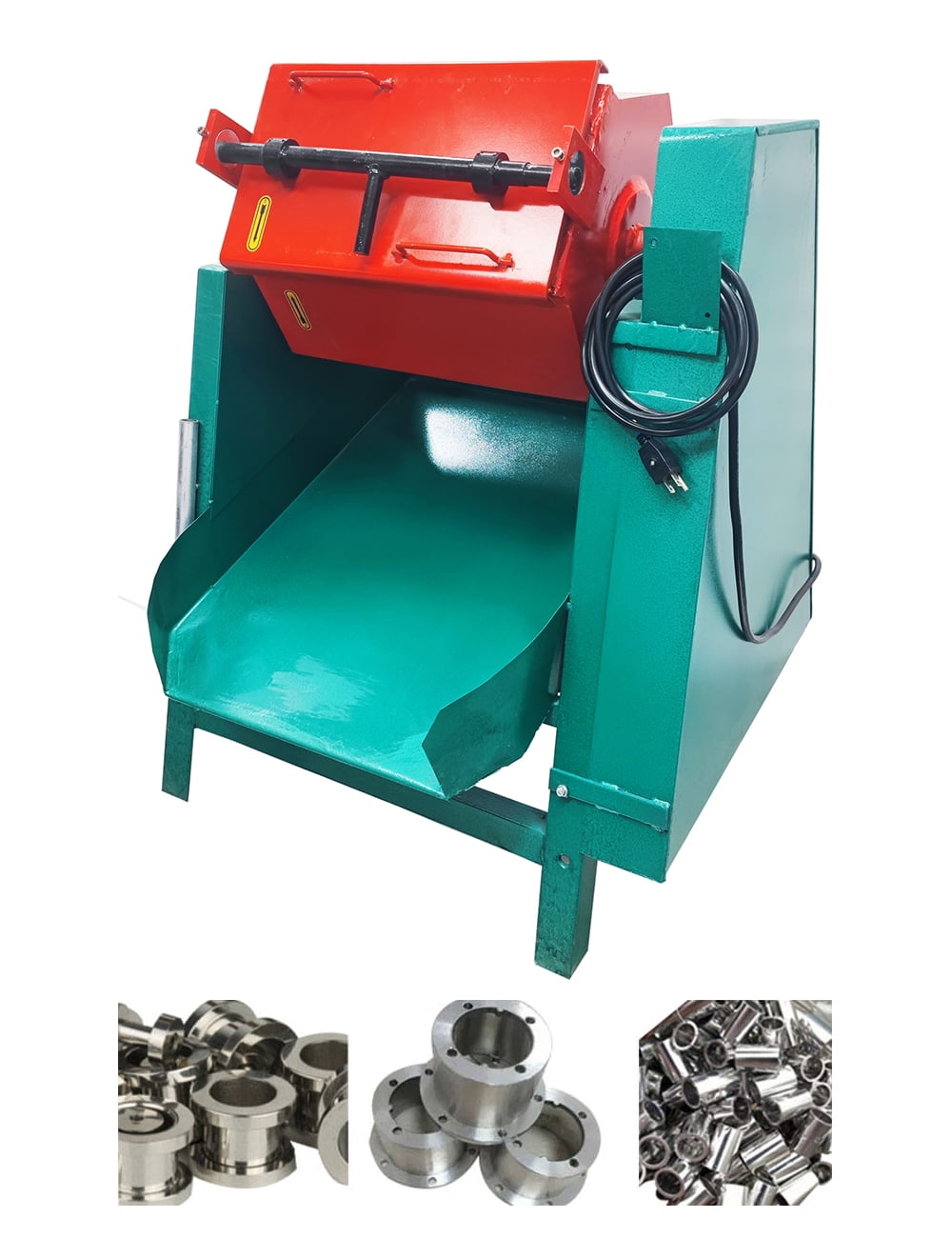 Electric Hexagonal 60L Drum Roller Metal Polishing Machine Deburring ...