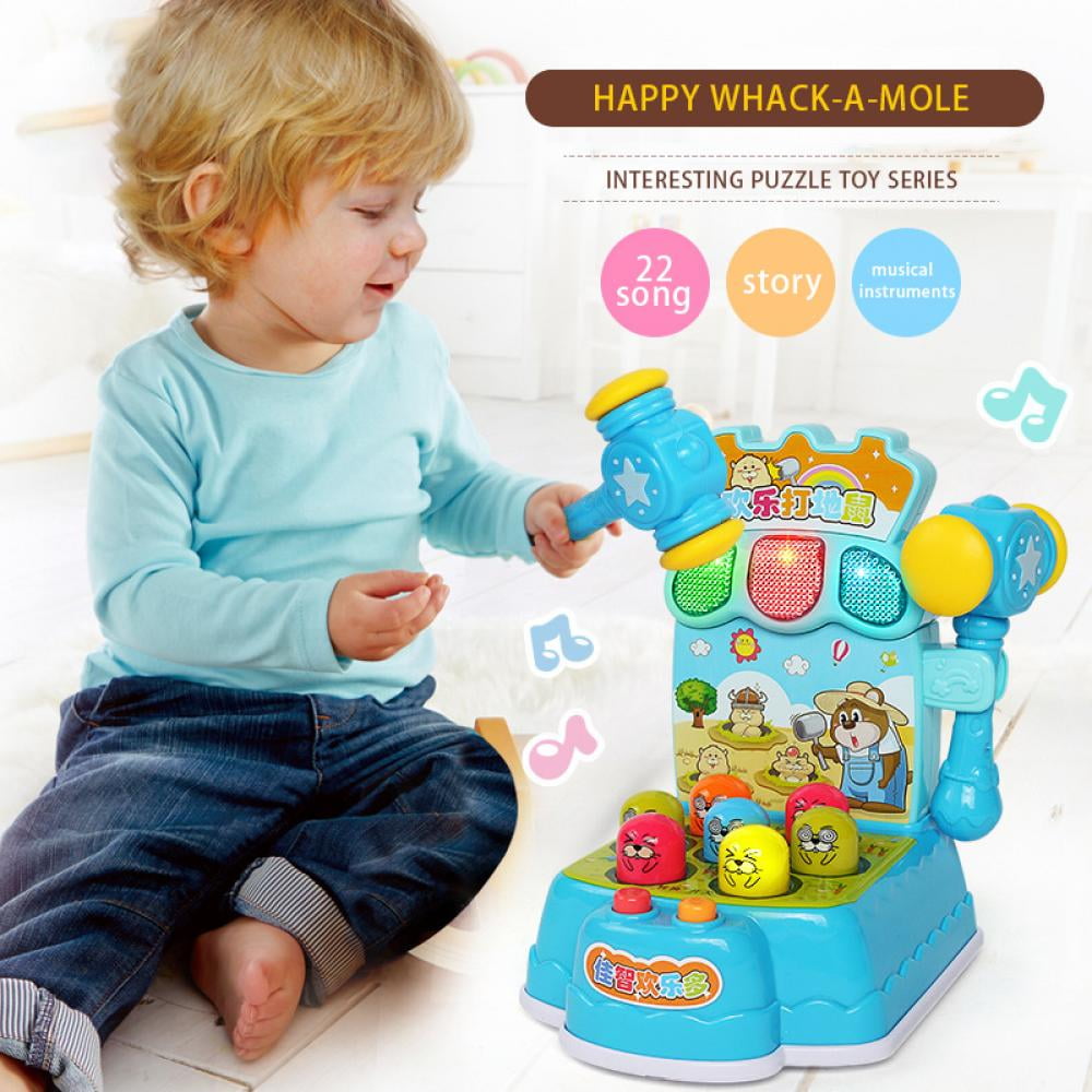 Electric Hitting Hamster Game Machine with Music Light for Toddler Kids ...