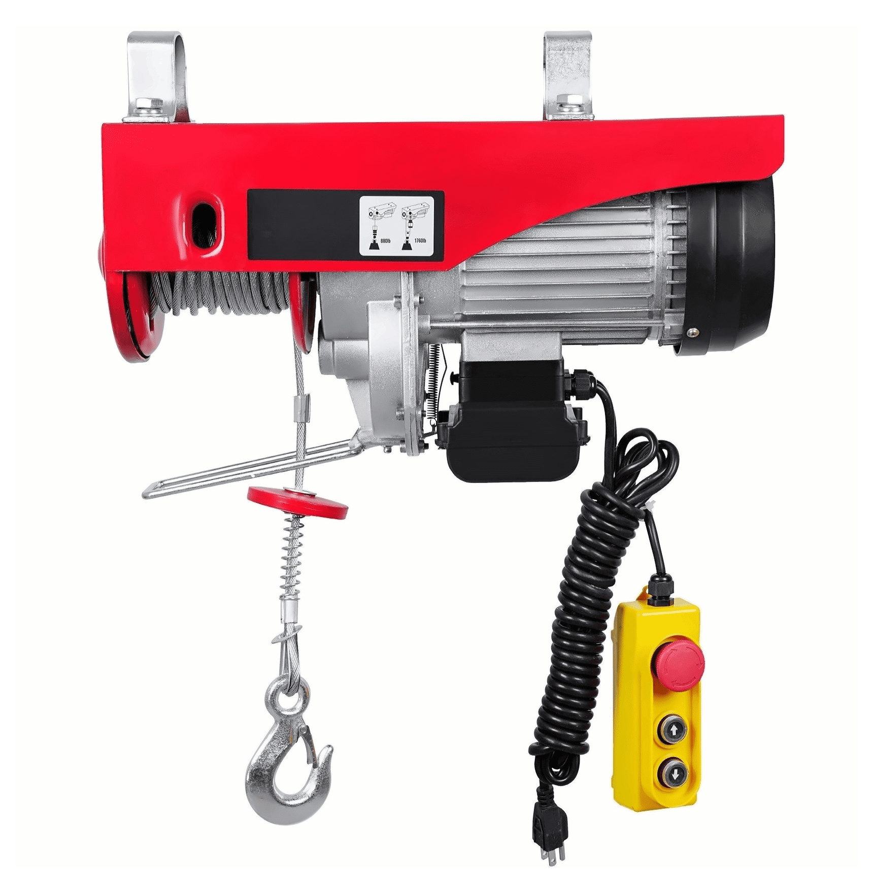 Electric Hoist 1760lbs - 110V Wired Remote Lift, 40ft Cable, Copper ...