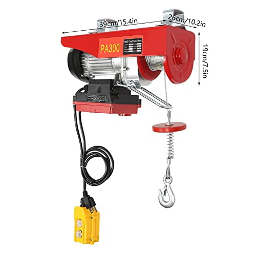 Electric Hoist, 2 in1 Electric Cable Hoist Crane Winch Garage Lift ...