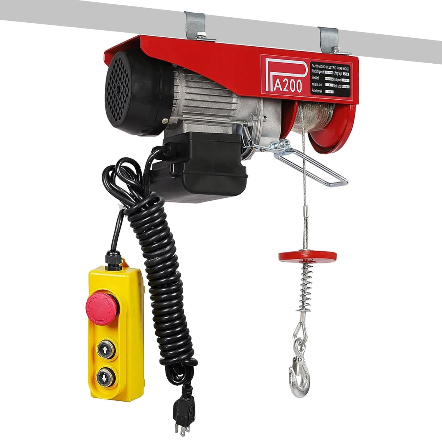 Electric Hoist 440LBS Electric Winch 110V 480W Overhead Lift Beam ...