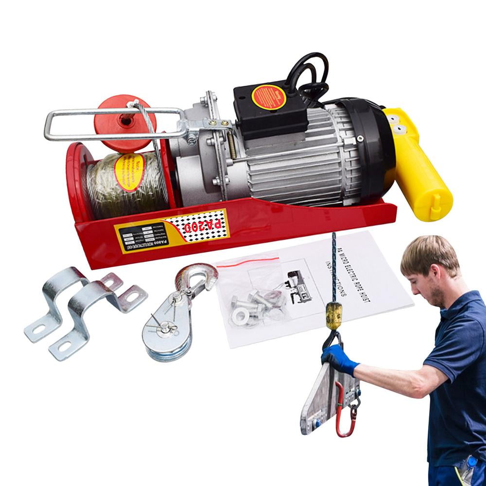 Electric Hoist 440lbs Cable Lifting Winch Large Load-Bearing Lifting ...
