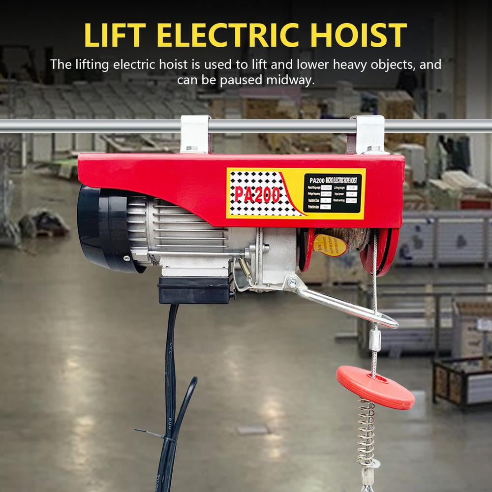 Electric Hoist 440lbs Cable Lifting Winch Large Load-Bearing Lifting ...
