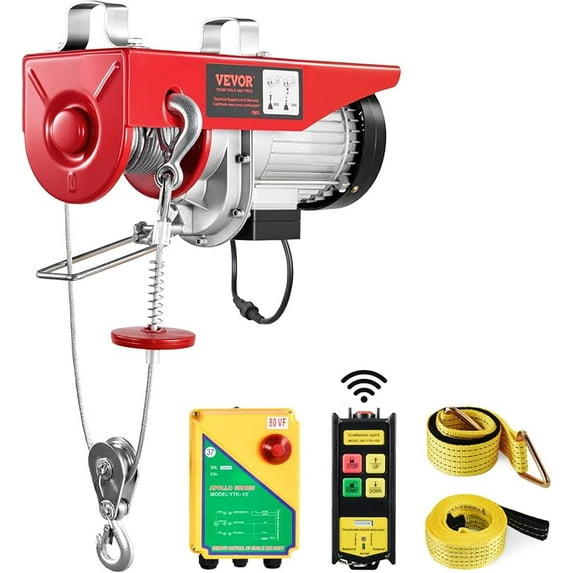 Electric Hoist with Remote Control, 440 lbs Material Handling Tool ...