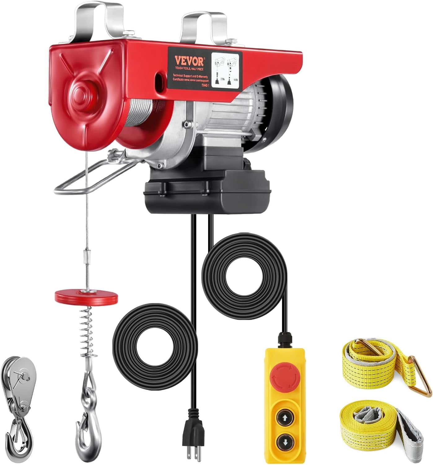 Electric Hoist with Remote Control, 440 lbs Material Handling Tool ...