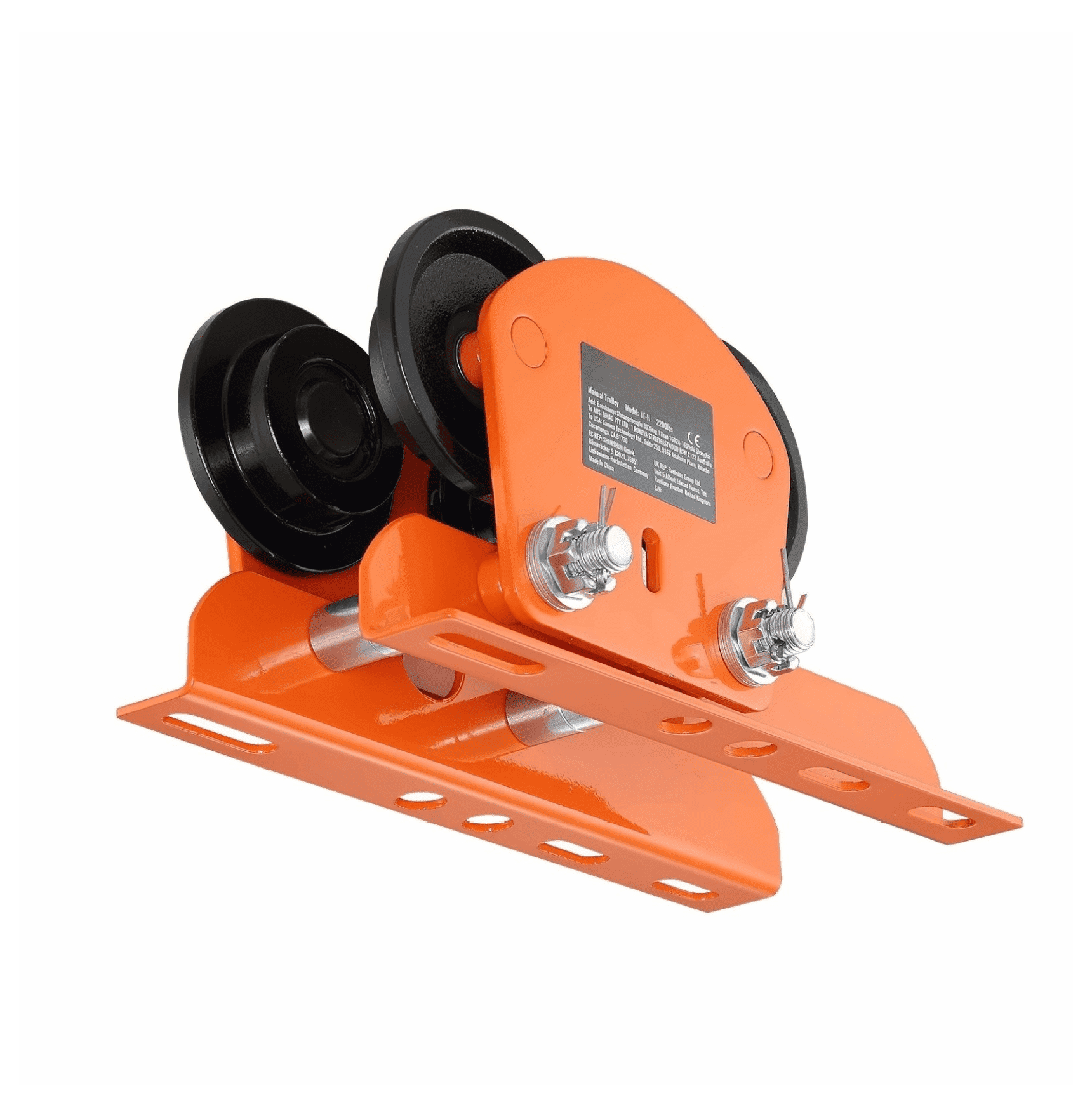 Electric Hoist Push Trolley, 2200lbs 1 Ton Capacity, Adjustable 2.68-4. ...