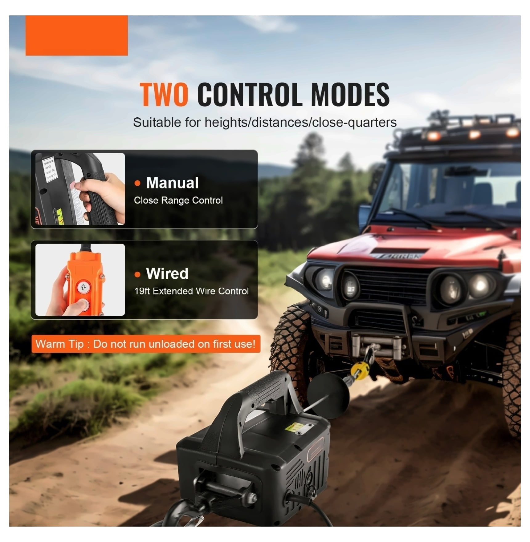 Electric Hoist Winch 1100lbs, 1500W Portable Power Winch Crane, 22.9ft ...