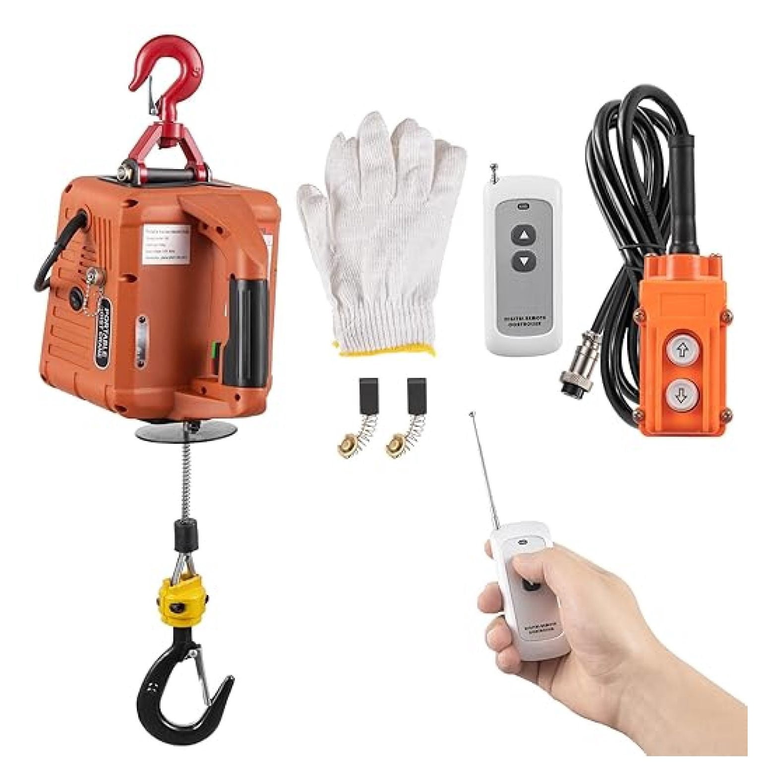 Electric Hoist Winch 1100lbs, 3 in 1 Portable Electric Winch Manual ...