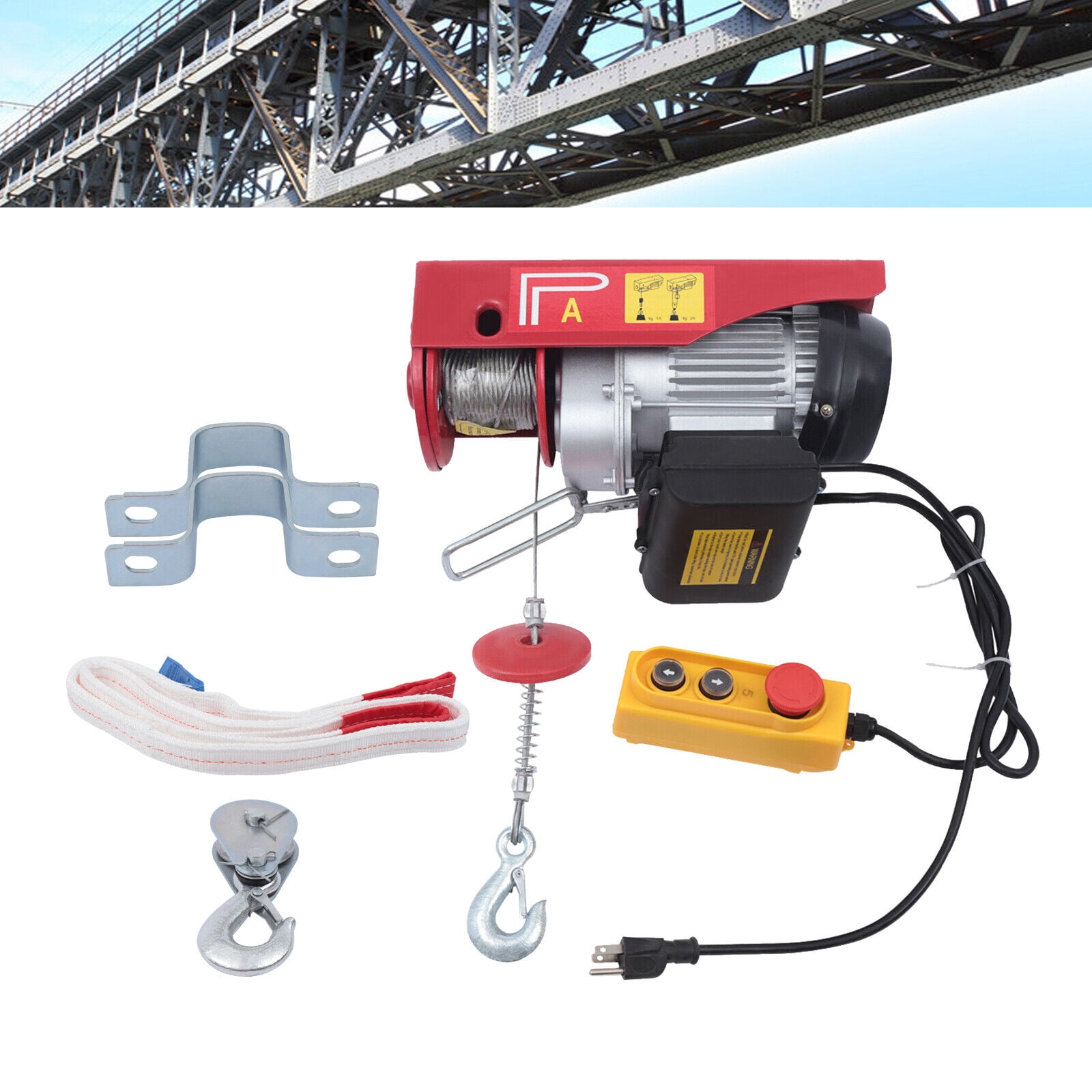 Electric Hoist Winch Lifting Engine Crane Ceiling Pulley Overhead Crane ...