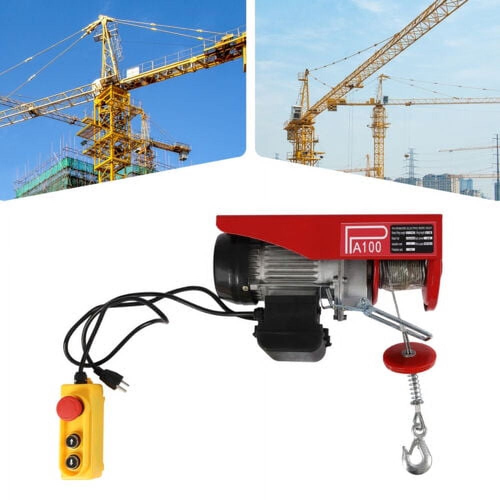 Electric Hoist/Winch PA100 9.5 x 4 x 4 in, 220 lb, Double Pulley ...