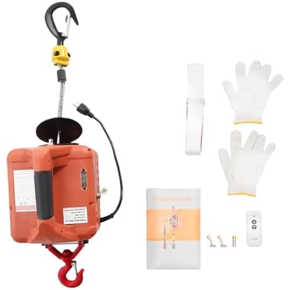 Electric Hoist Winch with Wireless Remote, 1100lbs Portable Electric ...